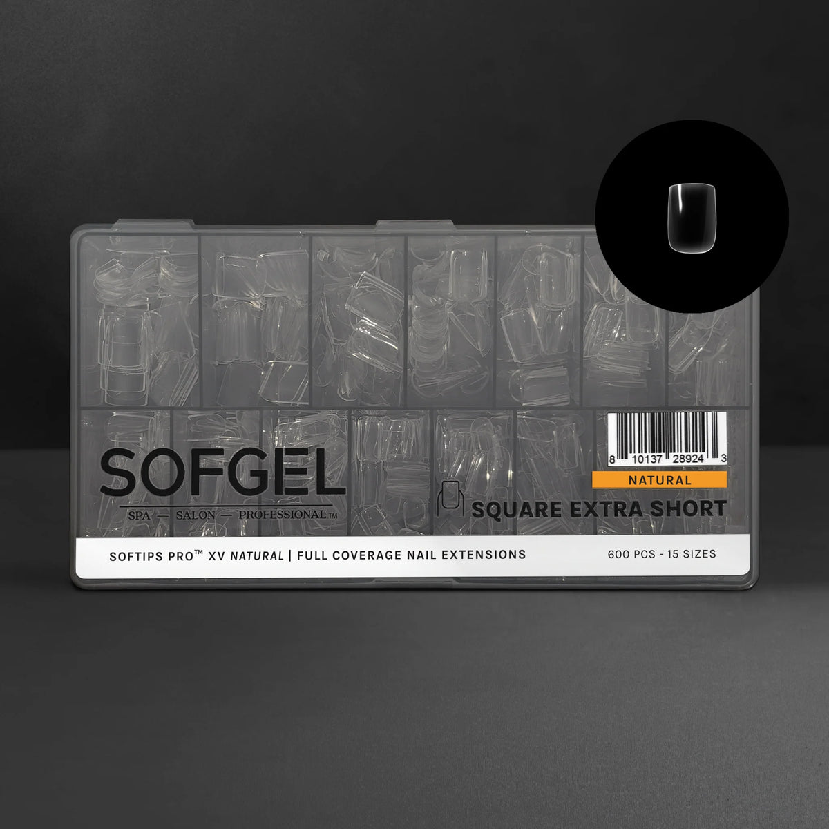 SOFGEL SOFTIPS PRO™ XV NATURAL - SQUARE EXTRA SHORT – Wonder Liz Beauty Supply
